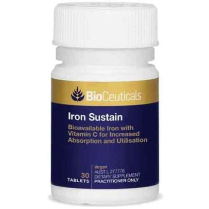 BioCeuticals Iron Sustain 30 Tablets Bioavailable Iron with Vitamin C ...