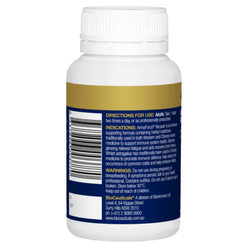 BioCeuticals ArmaForce Recover 60 Tablets Immunity Colds Flu Astragalus ...