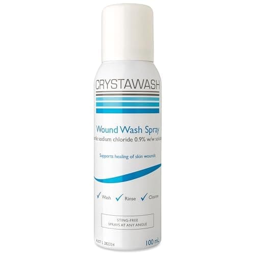 Crystawash Wound Wash Spray – Sterile Saline Irrigation Spray To Wash ...