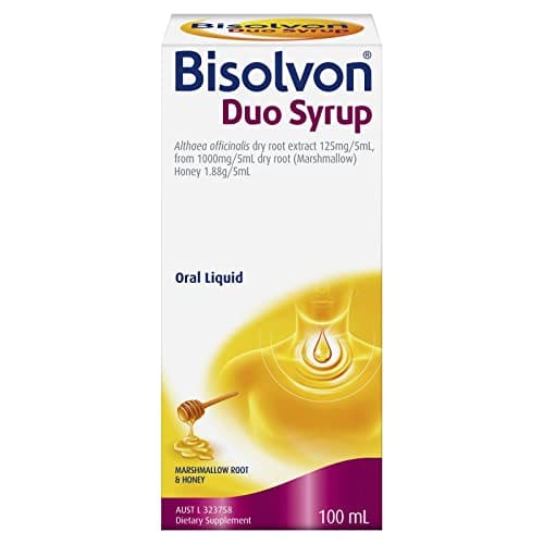 BISOLVON Duo Syrup Marshmallow Root & Honey 100mL - Taylors Pharmacy