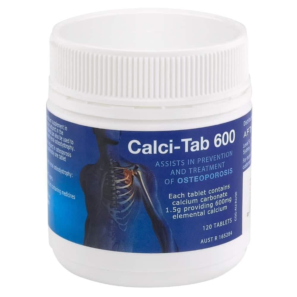 Calci-Tab 600mg Calcium 120 Tablets - Taylors Pharmacy