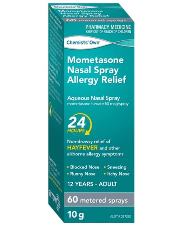 Chemists Own Mometasone Nasal Spray Allergy Relief 60 Spray Generic of ...