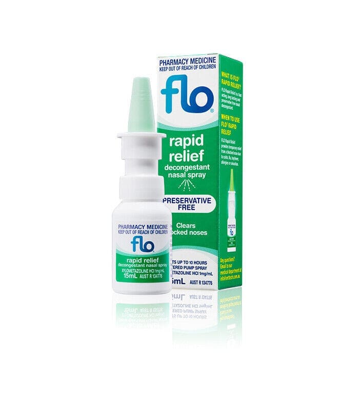 2 x Flo Rapid Relief Decongestant Nasal Spray – Clear Blocked Or Runny ...
