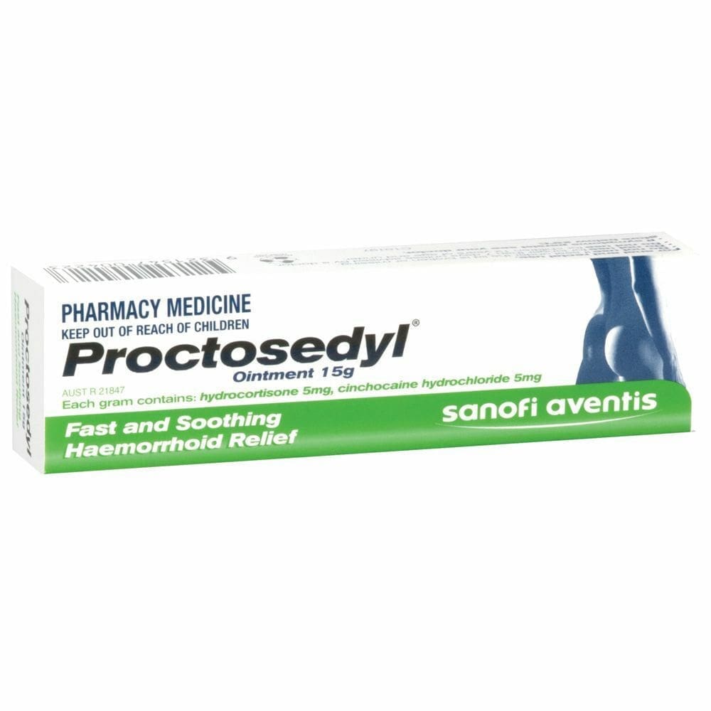 Proctosedyl Ointment 0.5% 15g Relief for Haemorrhoids & Fissures ...
