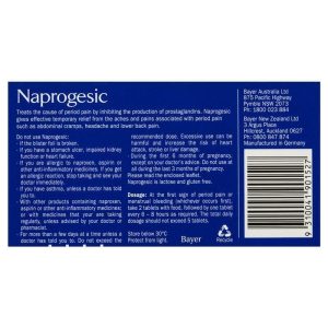 Naprogesic Treats The Cause Of Period Aches & Pain 275mg Tablets 24 ...
