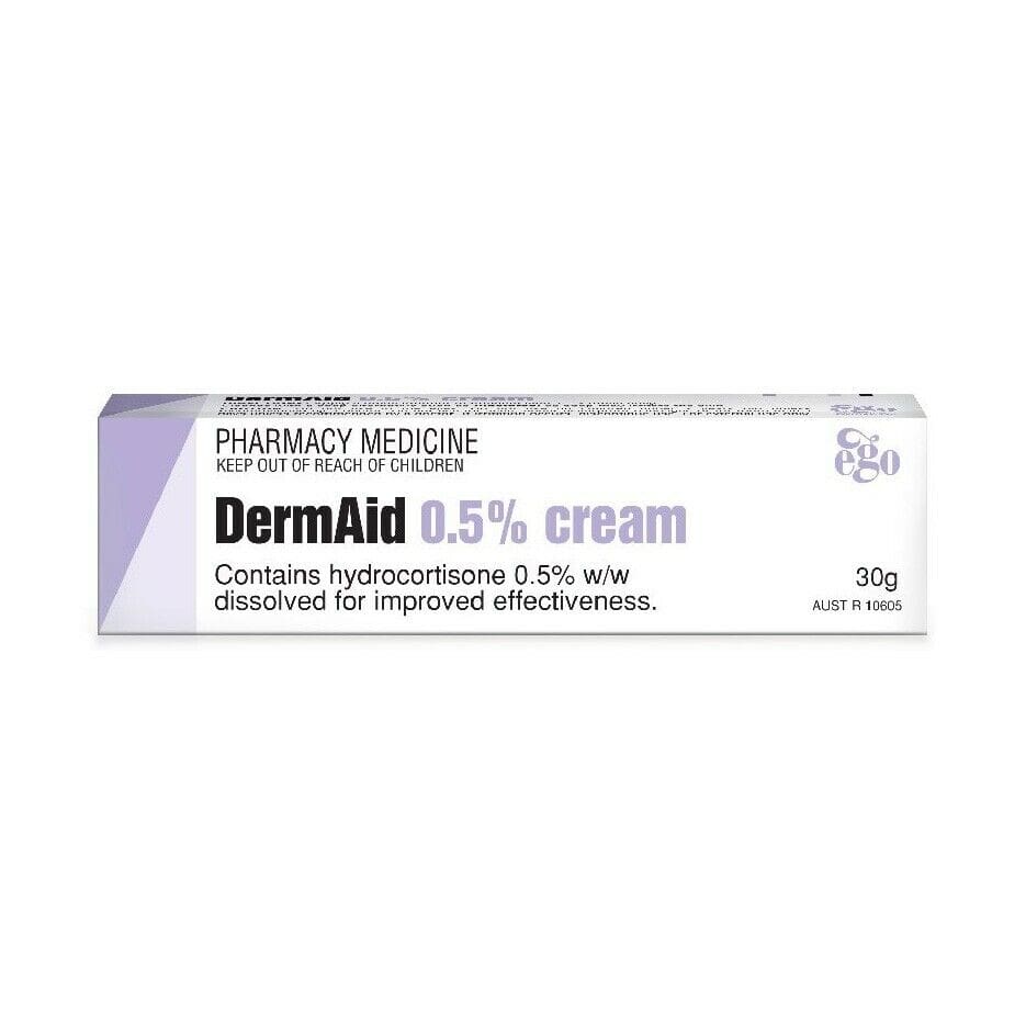Ego DermAid Cream 30g Gentle Cream 0.5% Rashes Dermatitis Eczema NEW ...