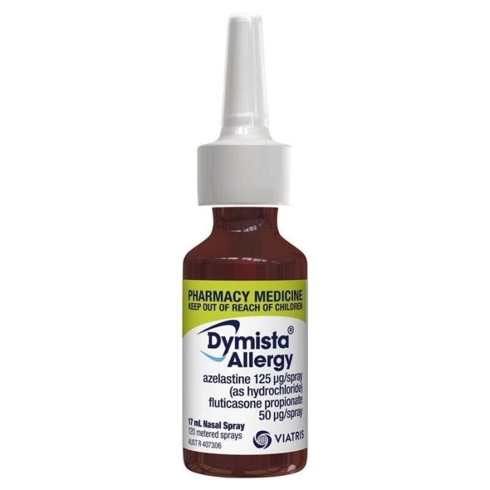 Dymista Allergy Nasal Spray 17mL Hayfever relief Sneezing Runny Nose ...