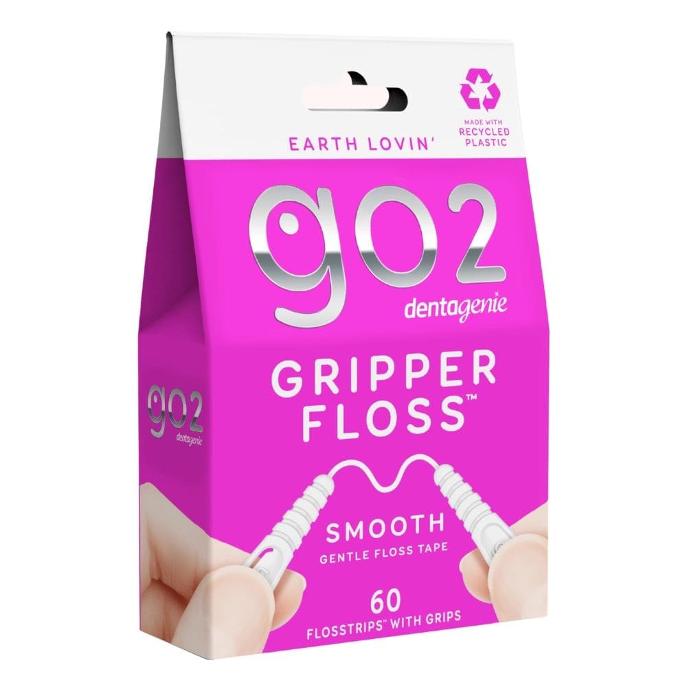Dental Floss GO2 Dentagenie Gripper Smooth Floss – 60 Flosstrips with ...