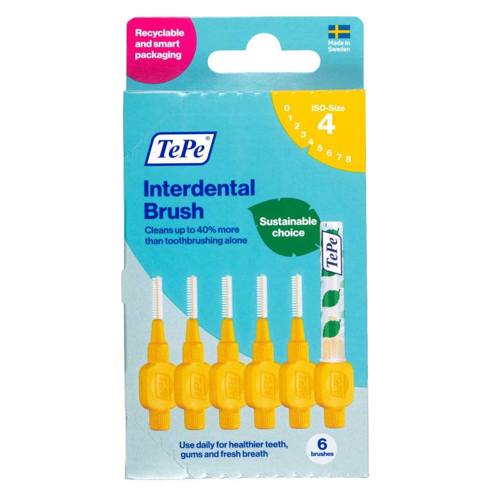 TePe Interdental Brush 0.7mm Yellow 6 Pack - Taylors Pharmacy