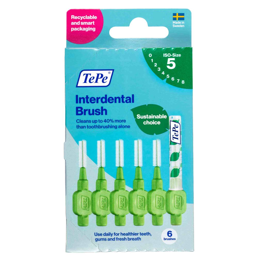 TePe Interdental Brush 0.8mm Green 6 Pack - Taylors Pharmacy
