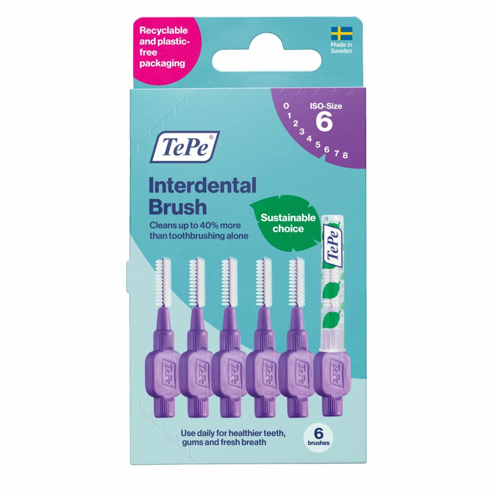 TePe Interdental Brush 1.1mm Purple 6 Pack - Taylors Pharmacy