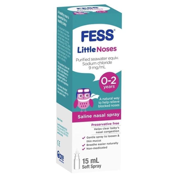 Fess Little Noses Saline Nose Spray Single 15ml - Taylors Pharmacy